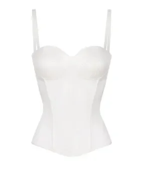 Statnaia | Tops | Statnaia Off White Short Satin Corset New | Poshmark